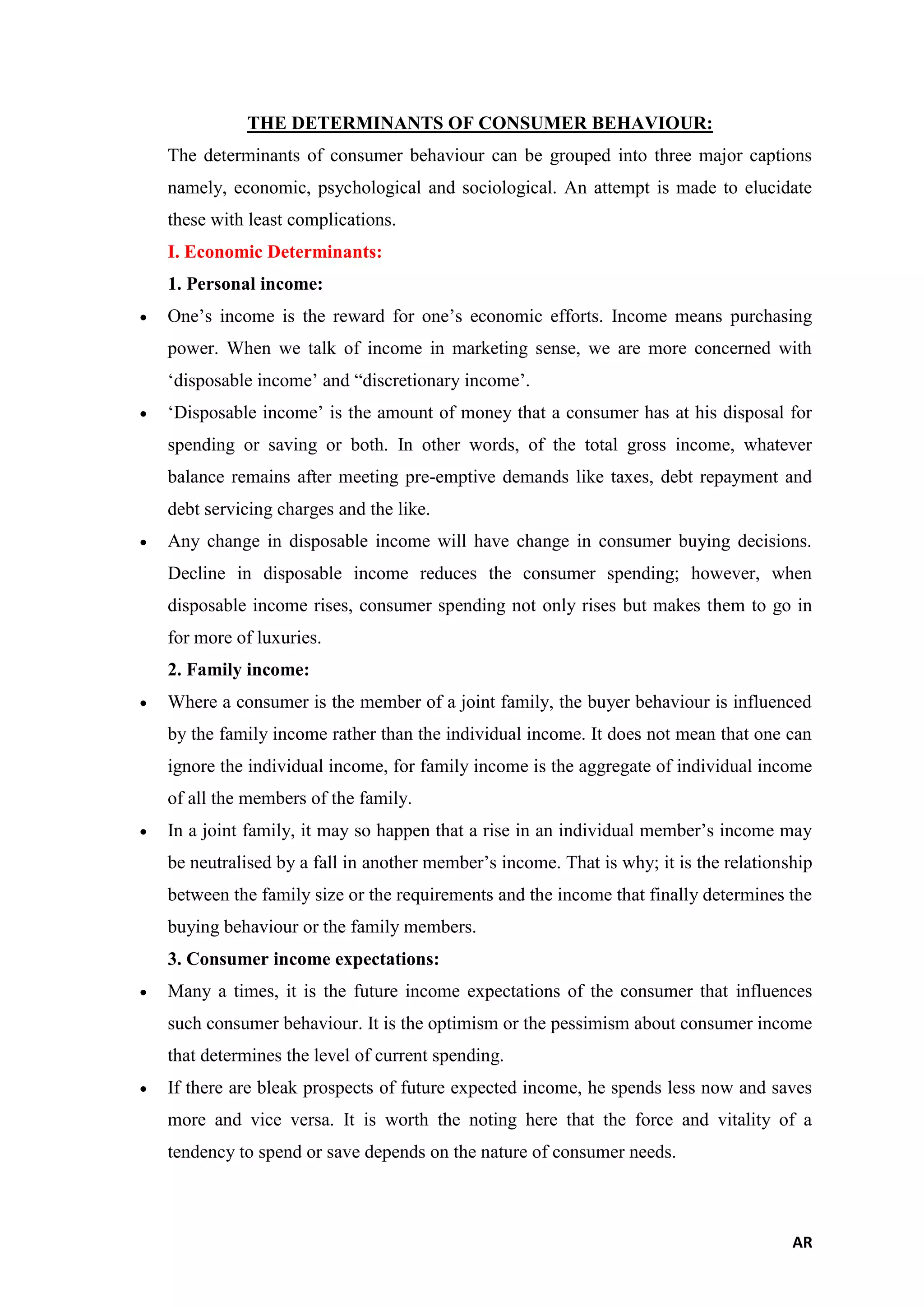 The determinants of consumer behaviour | PDF