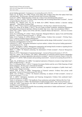 The determinants of financial covenants on private debt | PDF | Stocks ...