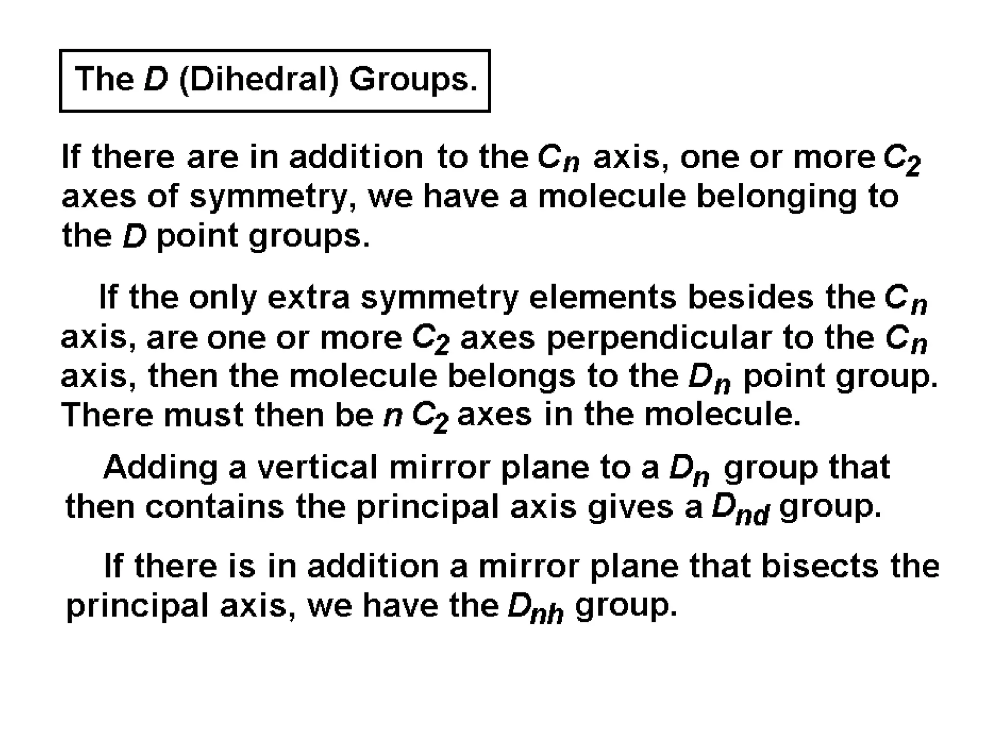 The determination of point groups | PPT