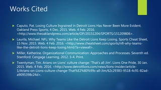 The Detroit Lions Culture | PPT