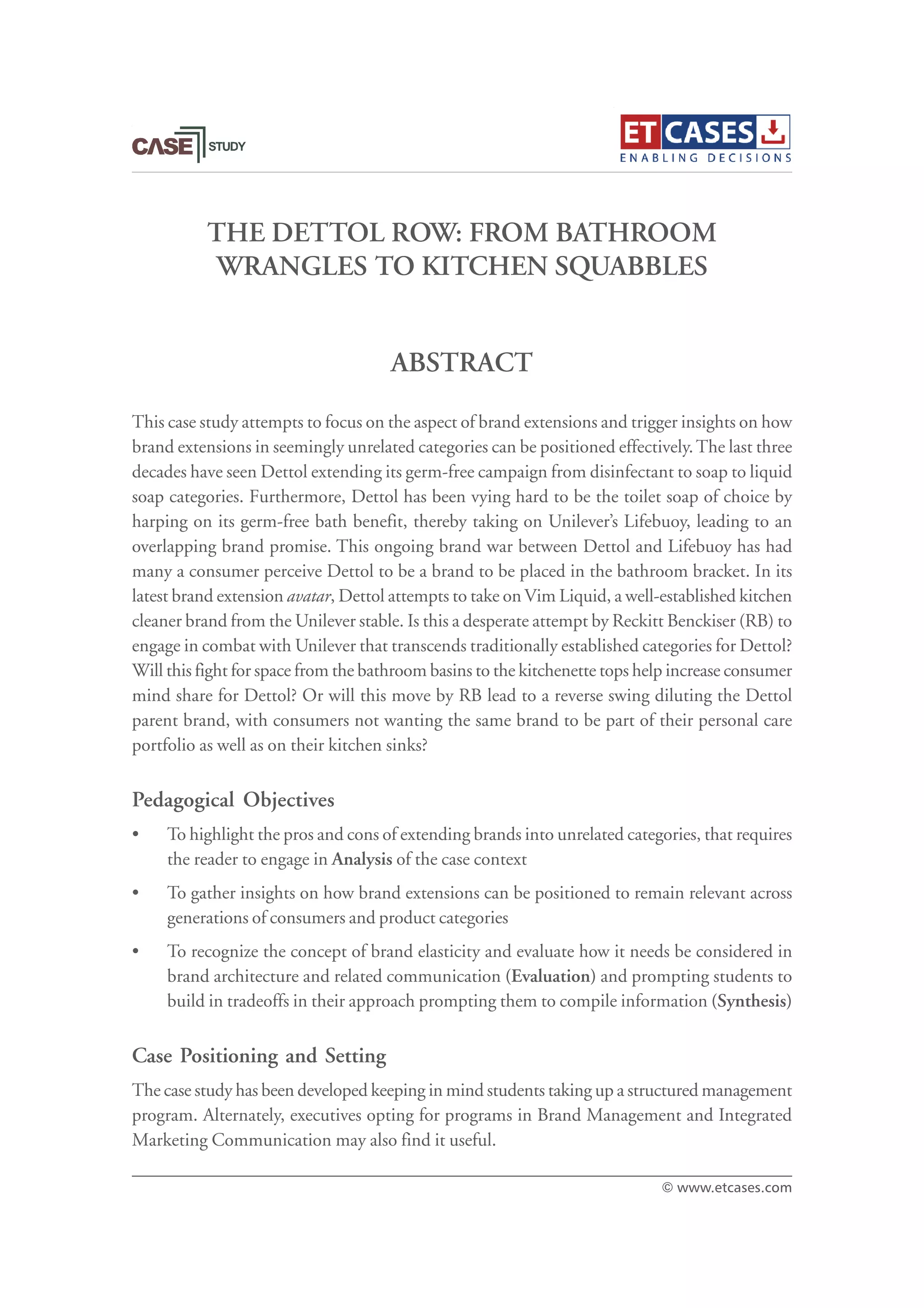 The Dettol Row: From Bathroom Wrangles to Kitchen Squabbles | PDF