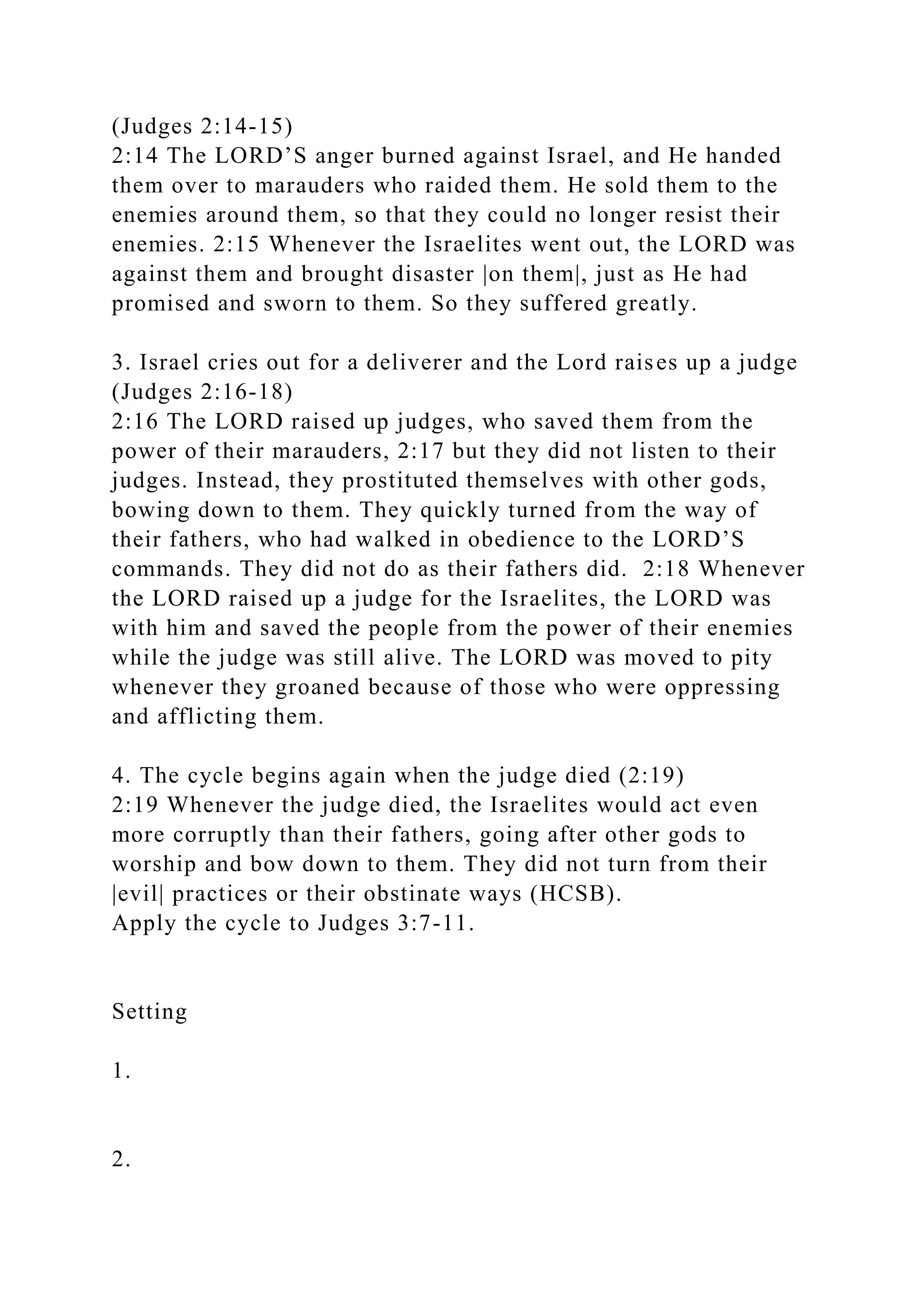 The Deuteronomic Cycle in JudgesIn the accounts of the major j.docx
