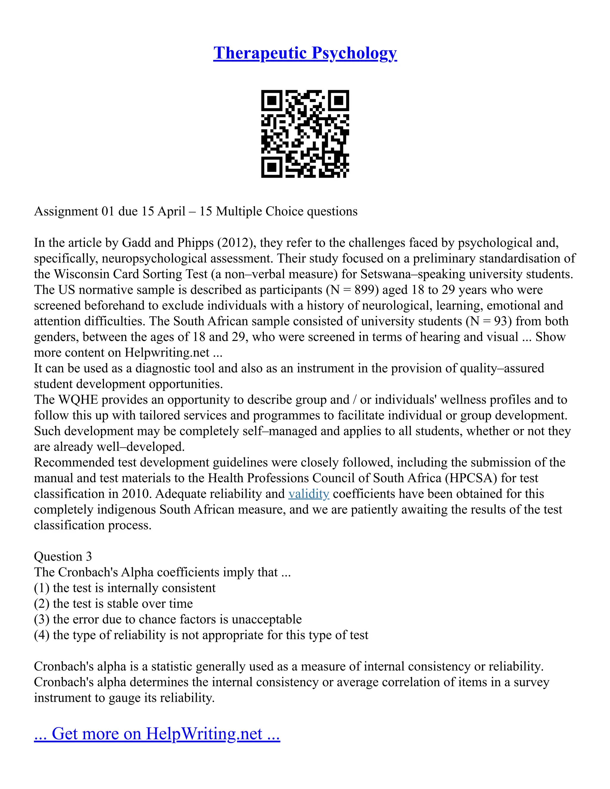 The Developmental Coordination Disorder Questionnaire | PDF