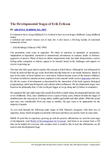 The developmental stages of Erik Erickson.pdf