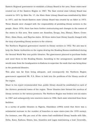 THE DEVELOPMENT AND ROLES OF PUBLIC LIBRARIES | DOCX | Education