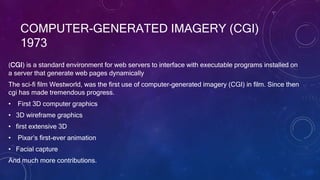 The development in film history | PPTX | Computer Animation | Computer ...