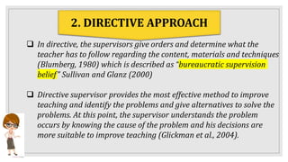 The development of education beliefs, teaching and supervision | PPTX