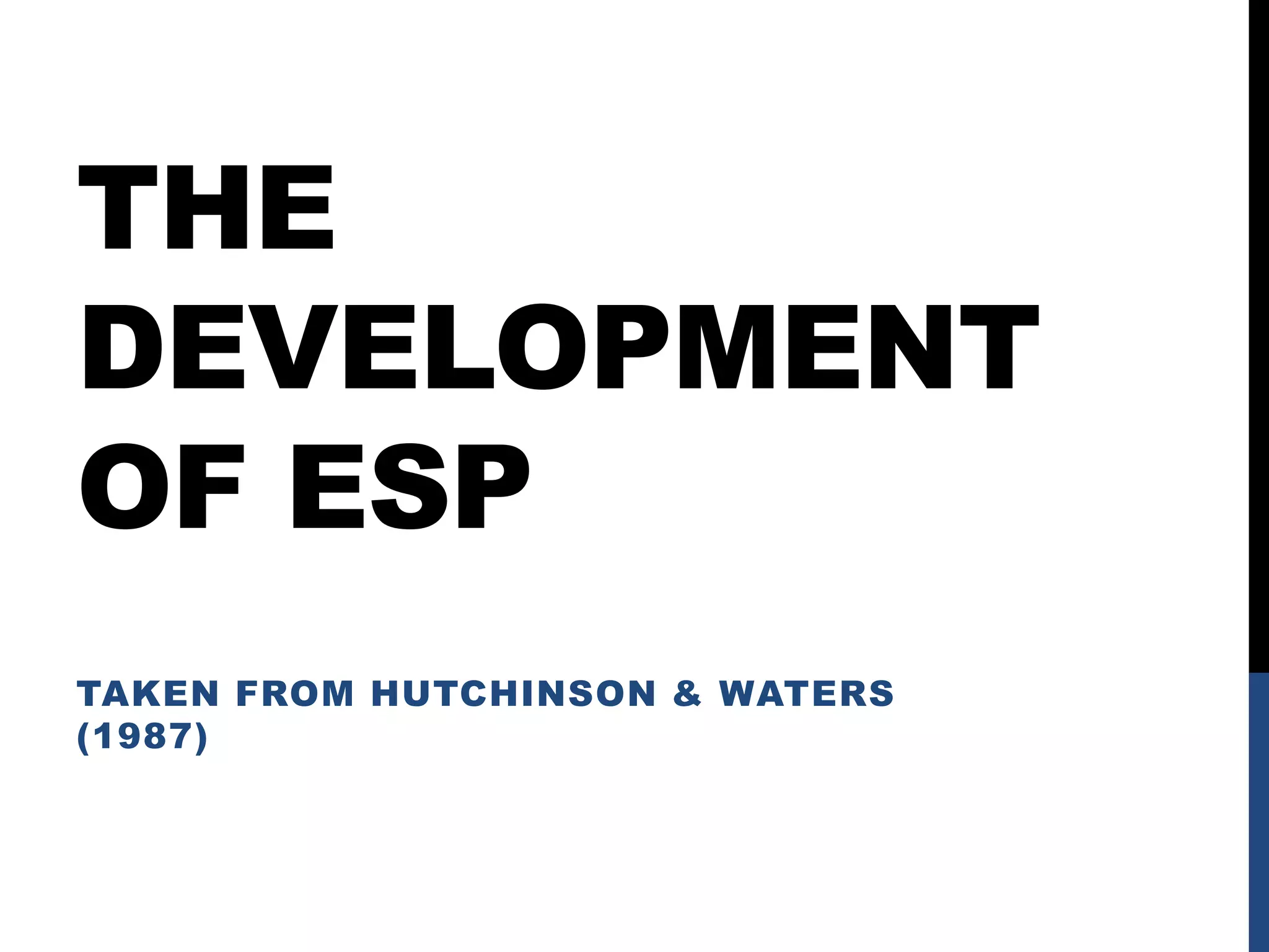 The Development of ESP | PPTX