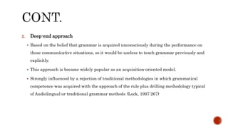 The Development of Learning and Teaching Grammar | PPTX
