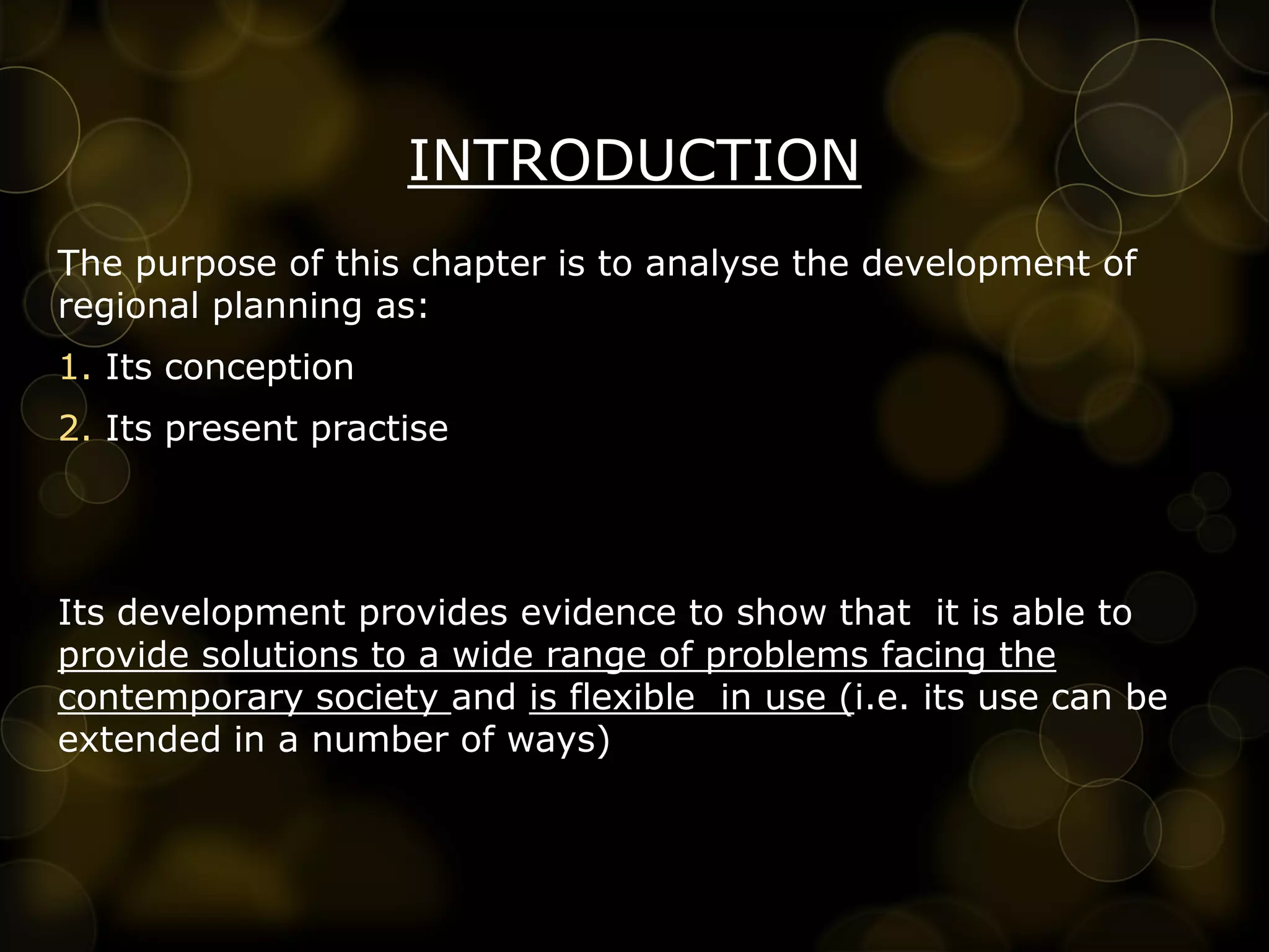 THE DEVELOPMENT OF REGIONAL PLANNING | PPTX