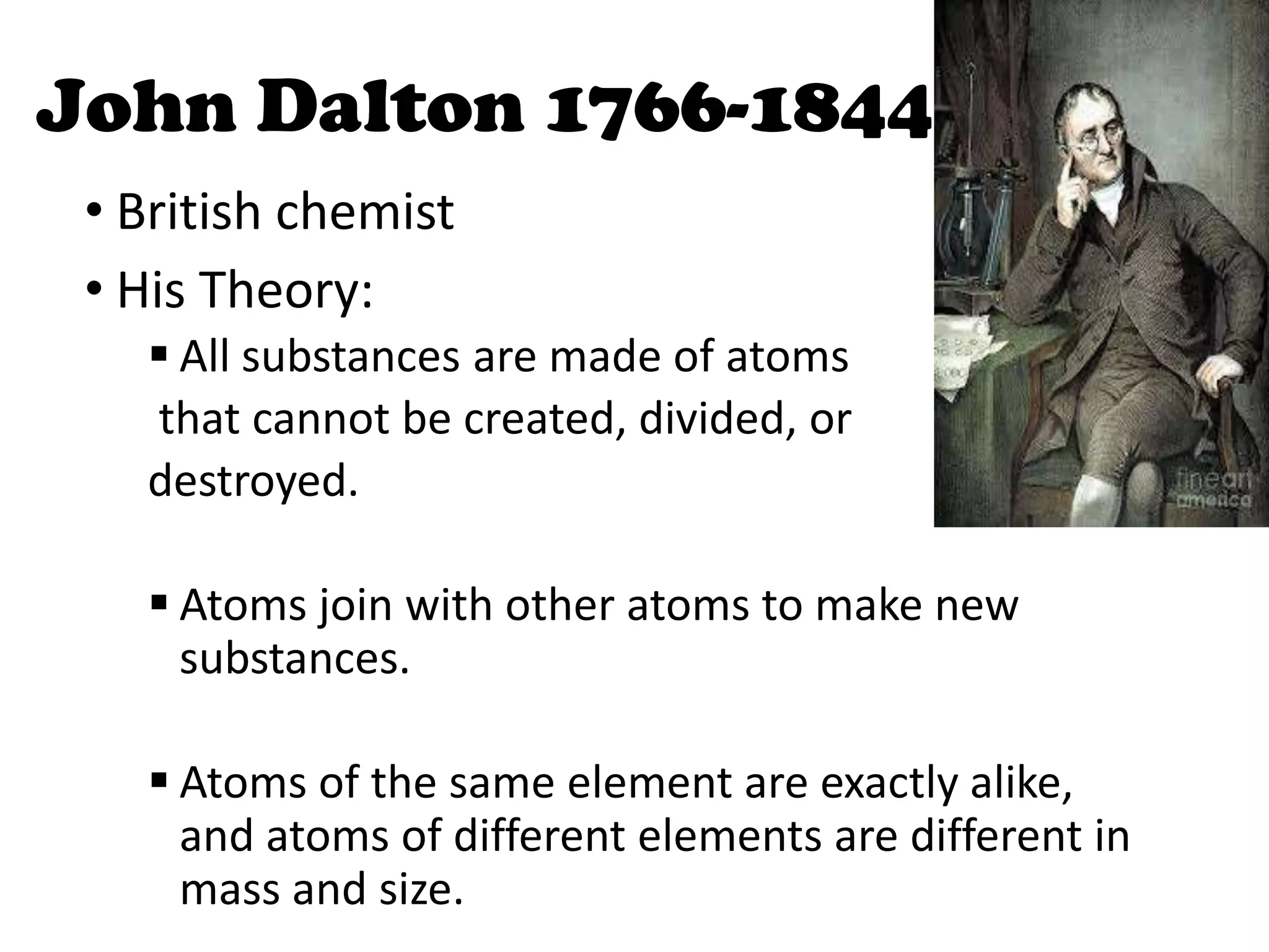 The development of the atomic theory | PPTX