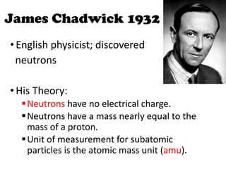 The development of the atomic theory | PPTX