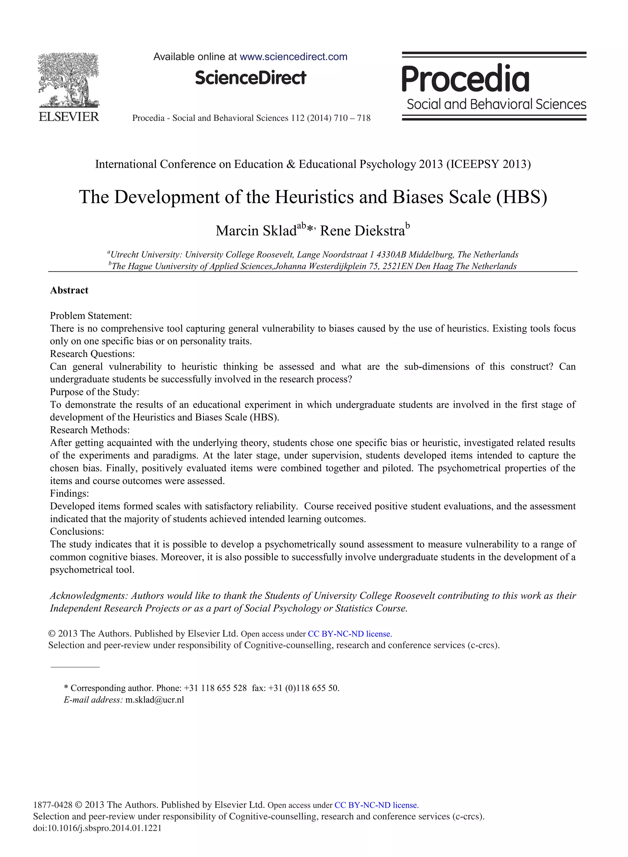 The Development of the Heuristics and Biases Scale.pdf