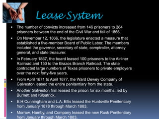The development of the texas prison system | PPT