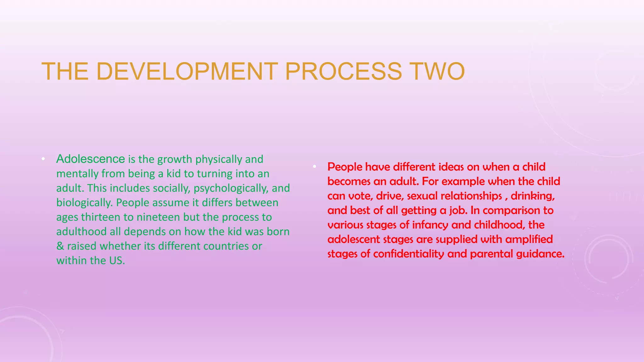 The development process of premature & late adolescence | PPTX