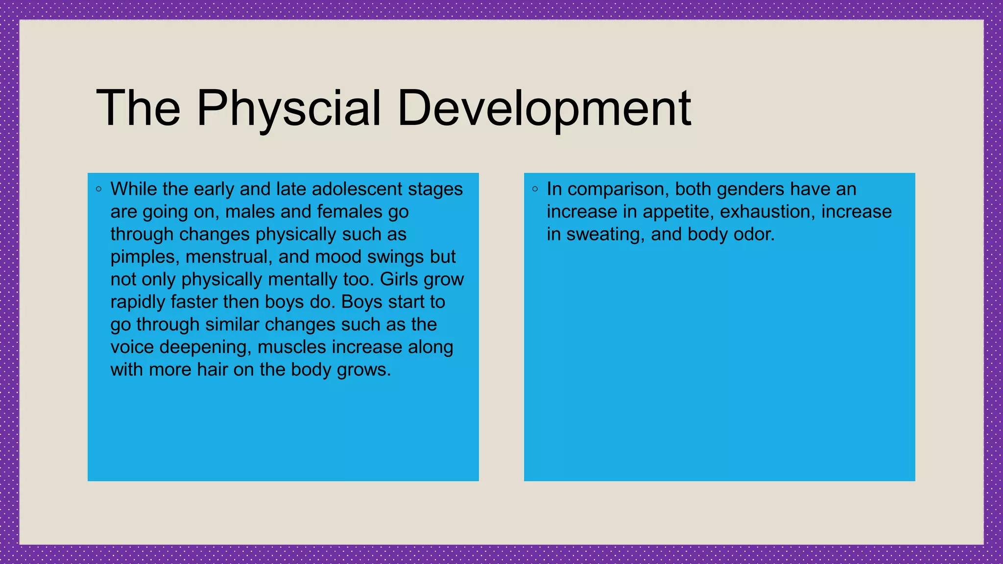 The development process of premature & late adolescence | PPTX