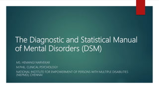 The Diagnostic and Statistical Manual of Mental Disorders (DSM) | PPT