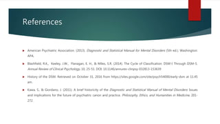 The Diagnostic and Statistical Manual of Mental Disorders (DSM) | PPTX
