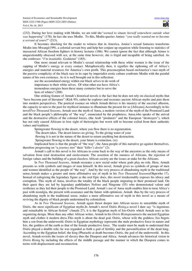 The dialectic of myth making in contemporary african novel | PDF