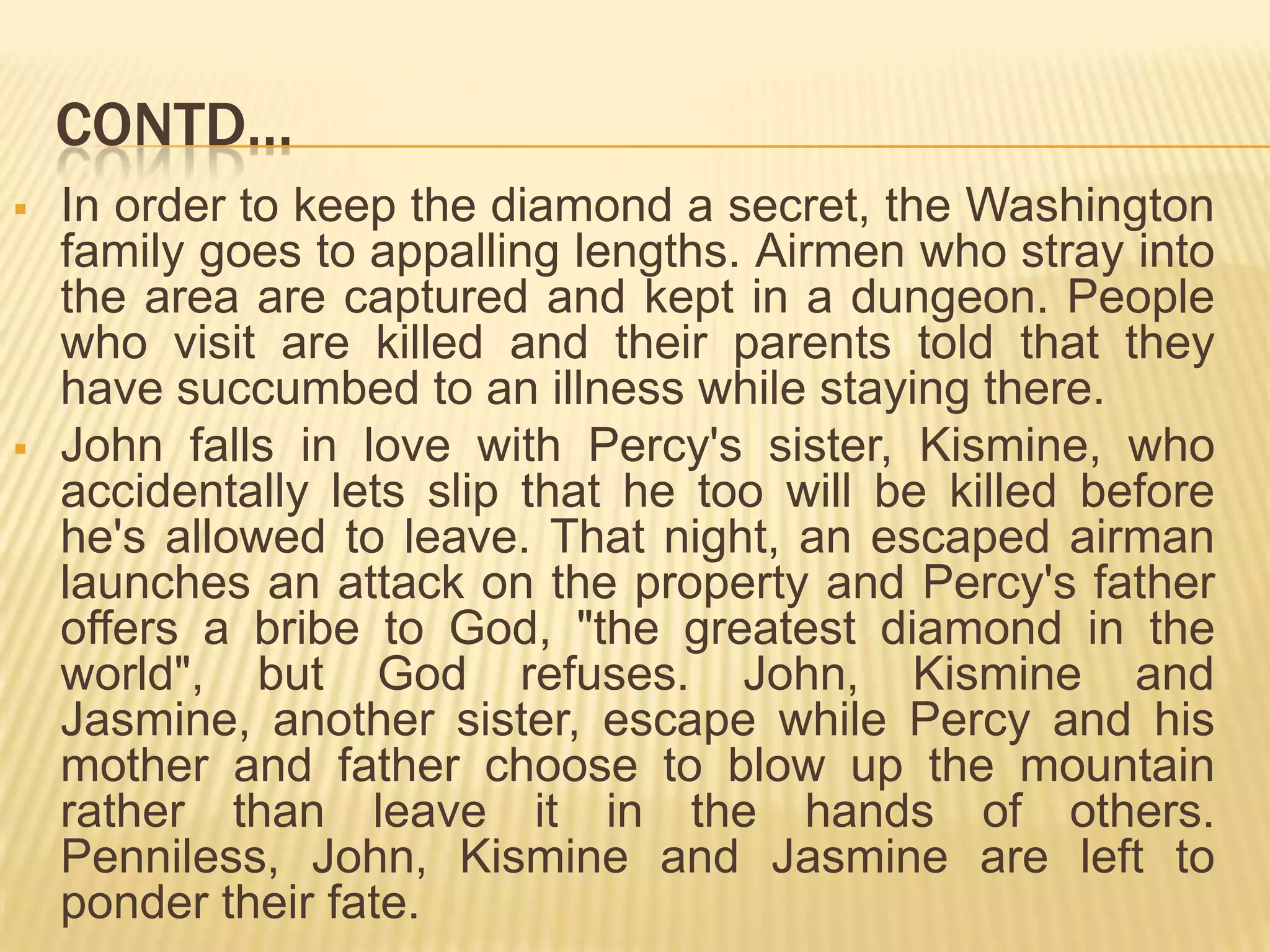 The diamond as big as the ritz | PPTX