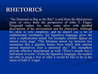 The diamond as big as the ritz | PPT