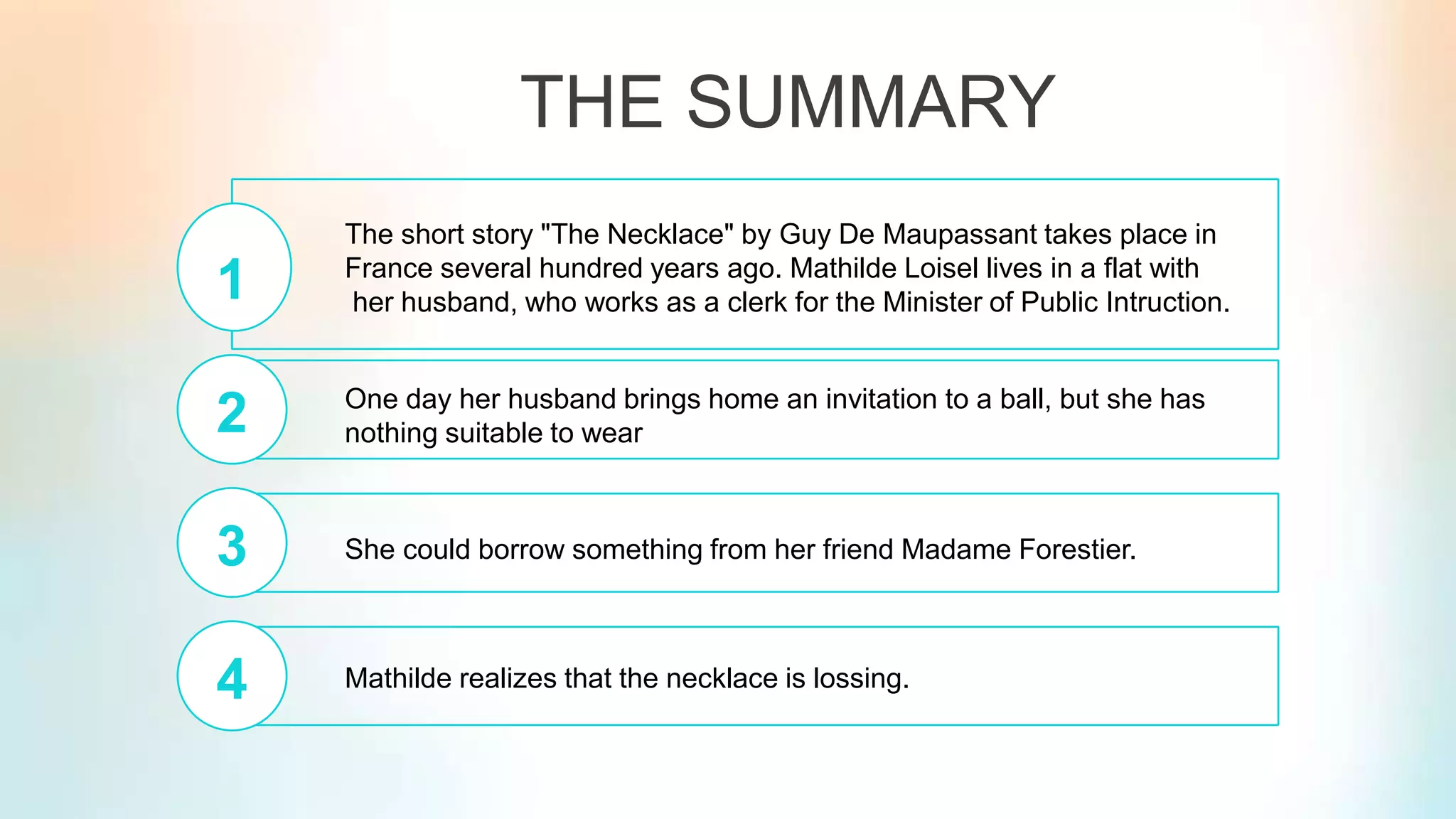 The diamond necklace | PPT