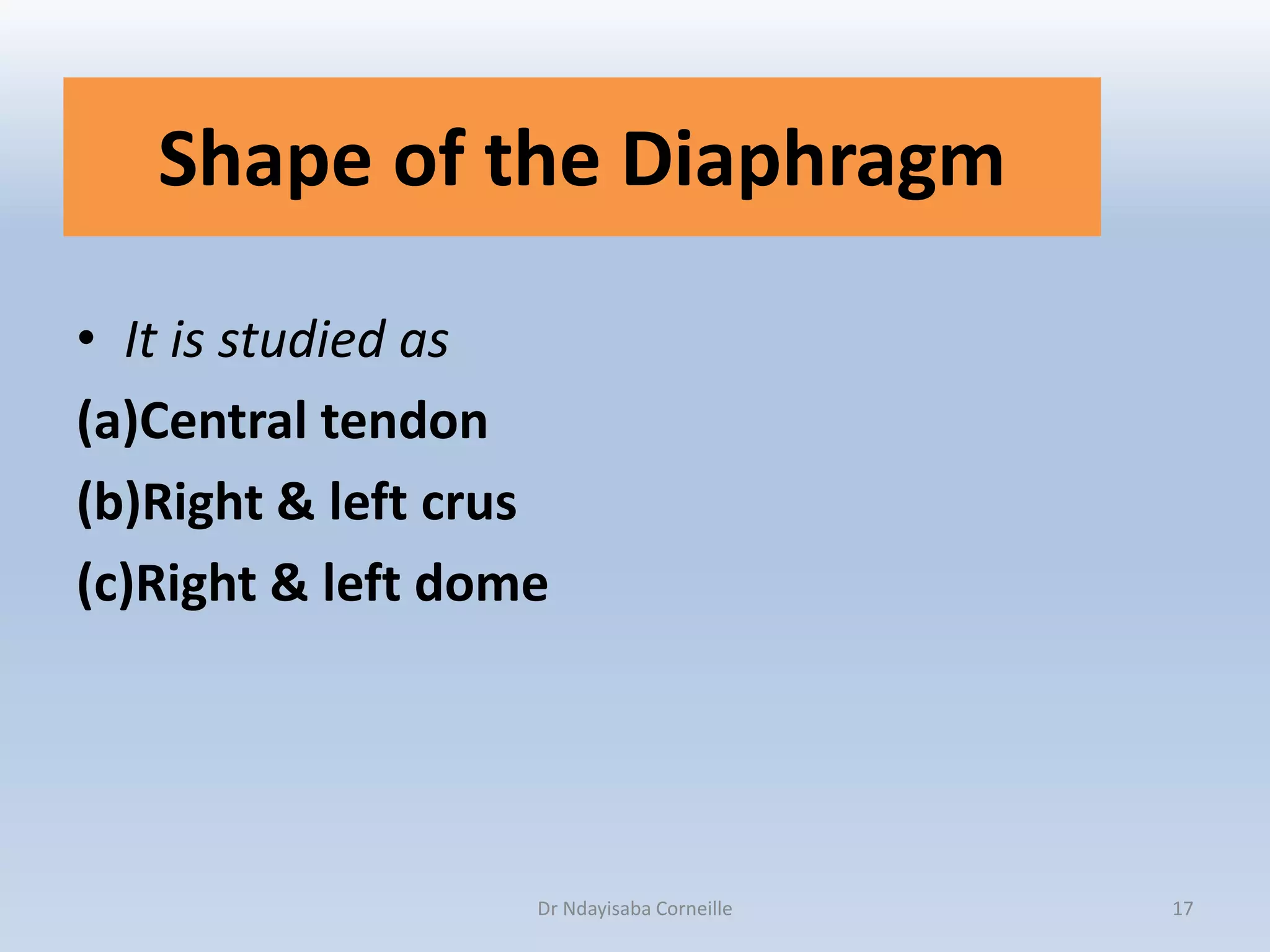 the Diaphragm- anatomy & embryology.pptx