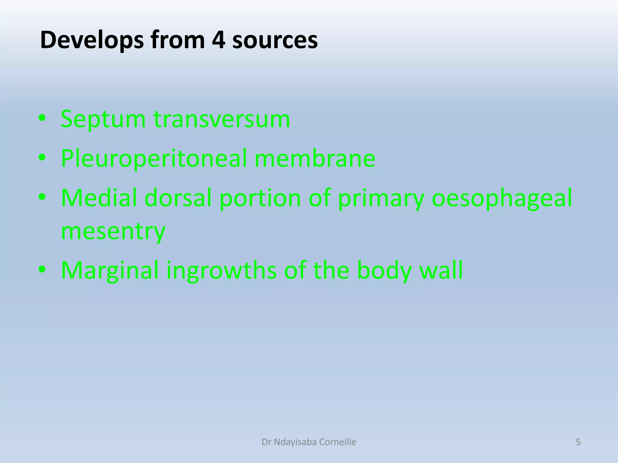the Diaphragm- anatomy & embryology.pptx