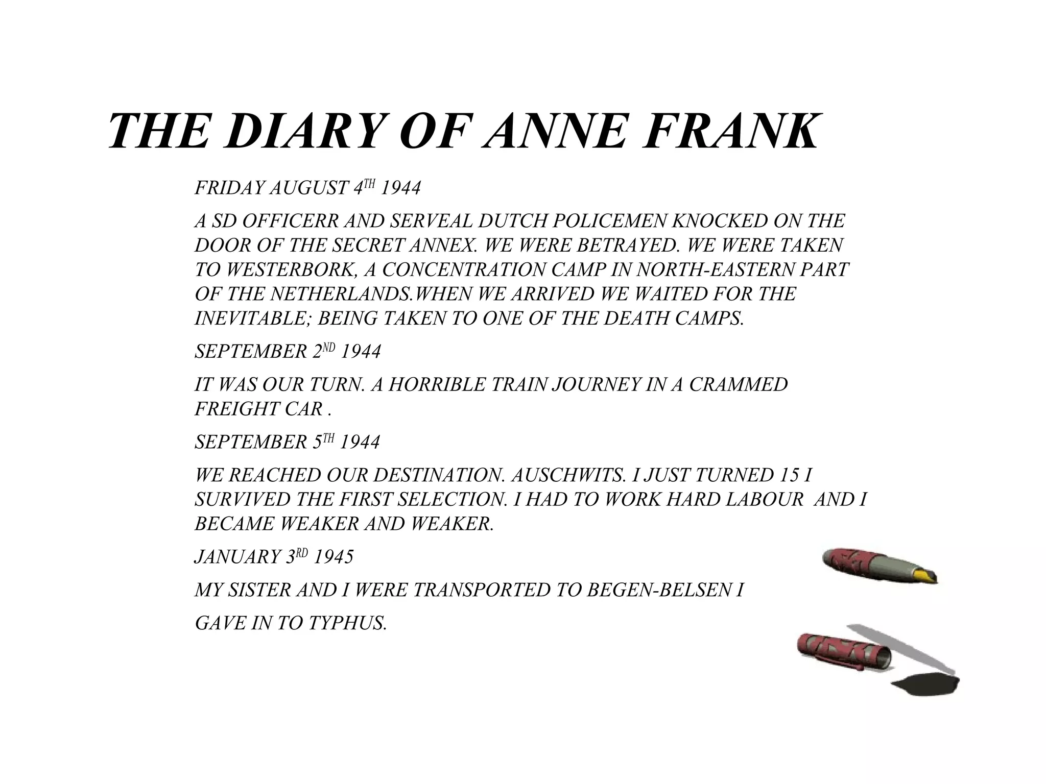 The diary of anne frank | ODP