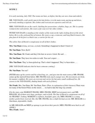The diary of anne frank act 1 scene 1 3 | PDF