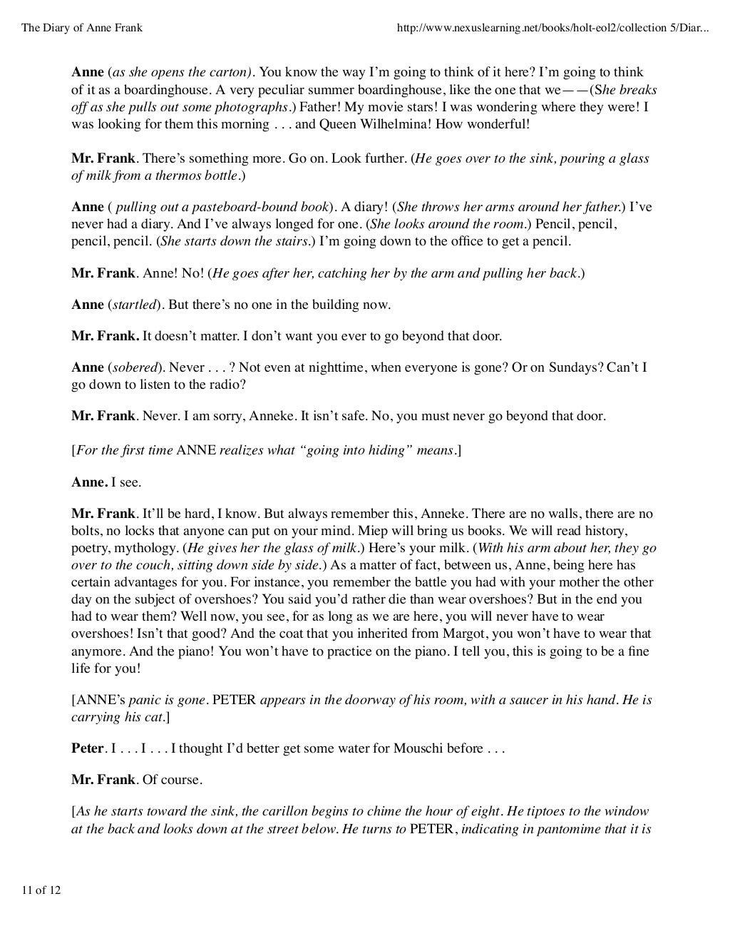 The diary of anne frank act 1 scene 1 3