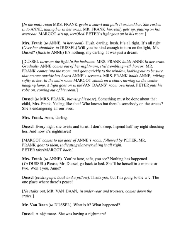 The diary of anne frank act 1 scene 4 | DOCX