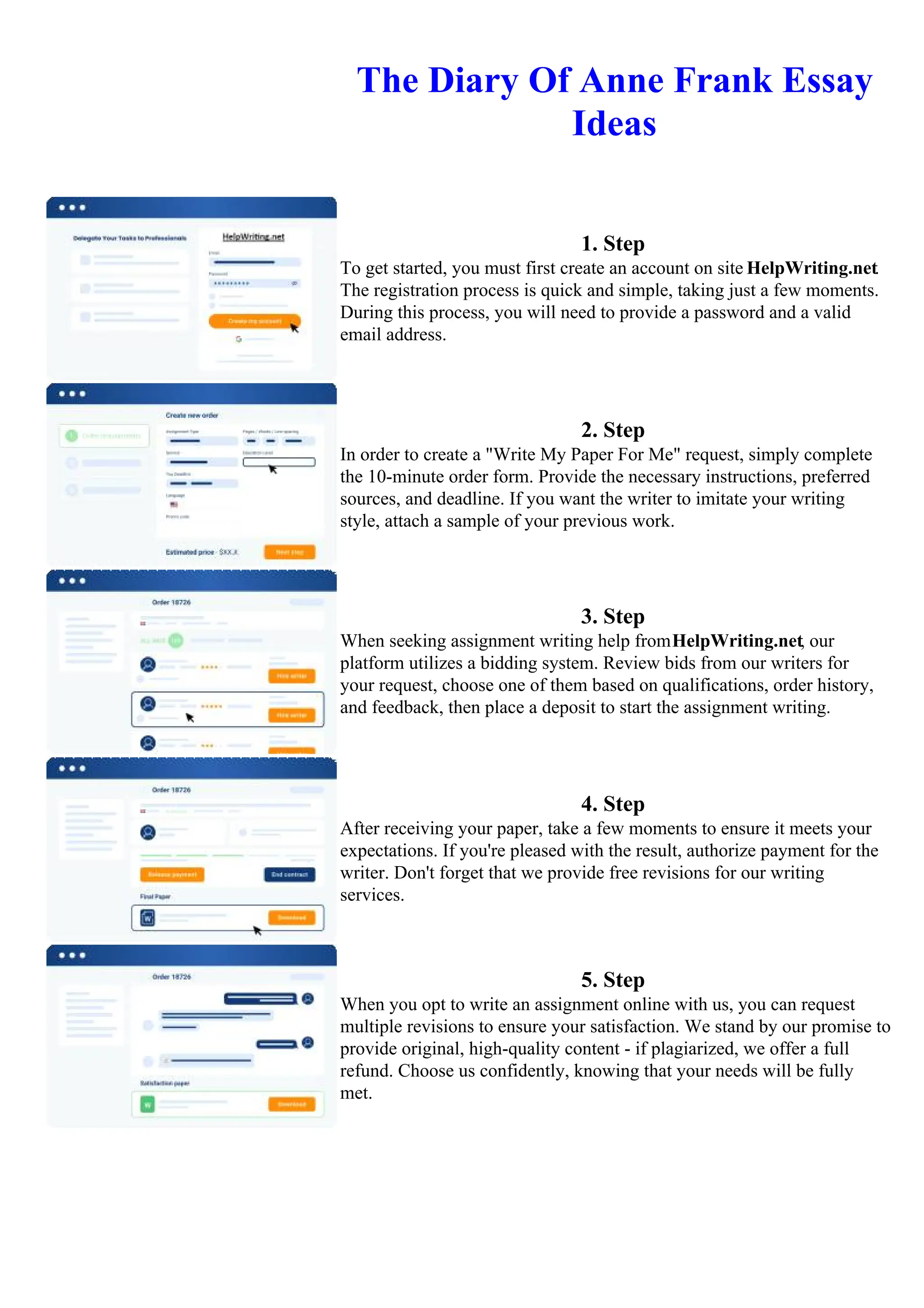 The Diary Of Anne Frank Essay Ideas | PDF | Eldercare | Family and ...