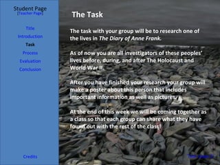 The Diary Of Anne Frank Webquest | PPT