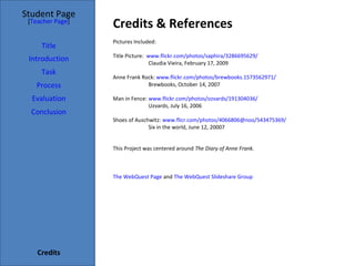 The Diary Of Anne Frank Webquest | PPT
