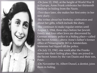 The diary of a young girl | PPTX