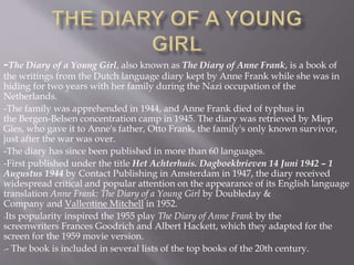 The diary of a young girl | PPTX
