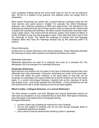 The dictionary | DOC