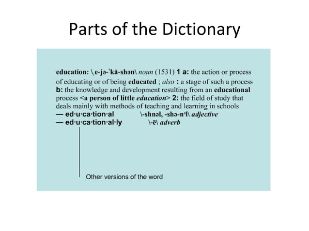 The dictionary | PPT