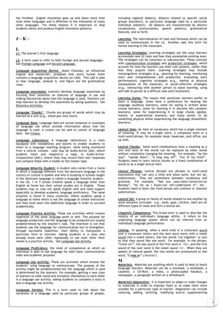 The Dictionary of Language Learning Vocabulary.docx