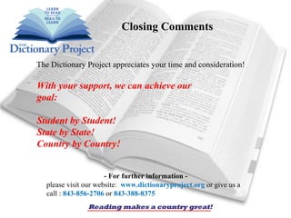 The Dictionary Project | PPT