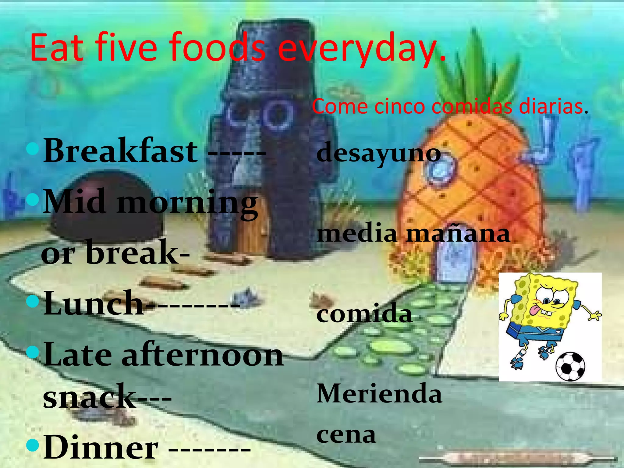 The diet plan of sponge bob | PPT