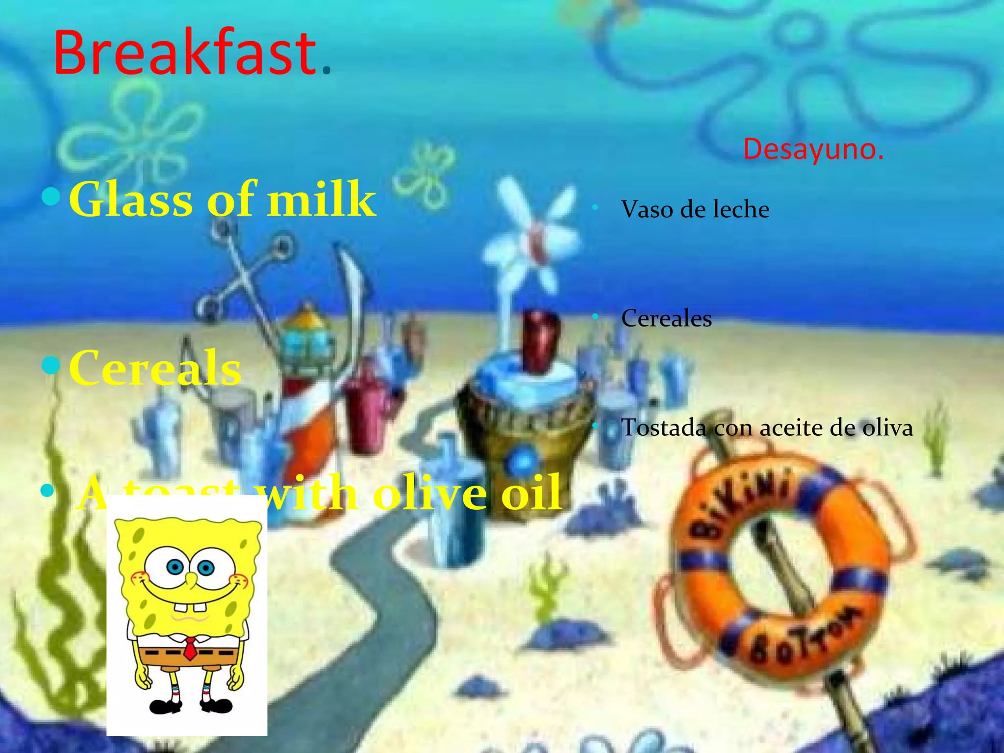 The diet plan of sponge bob | PPT