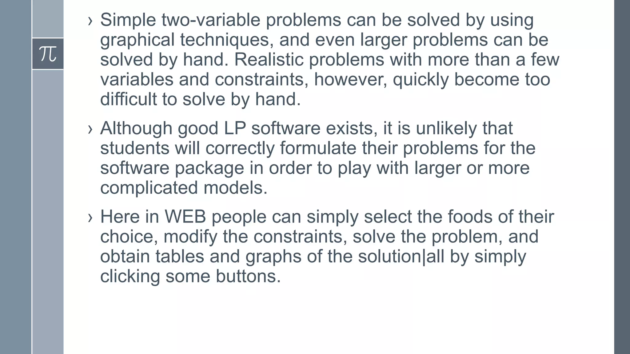 The diet problem | PPTX