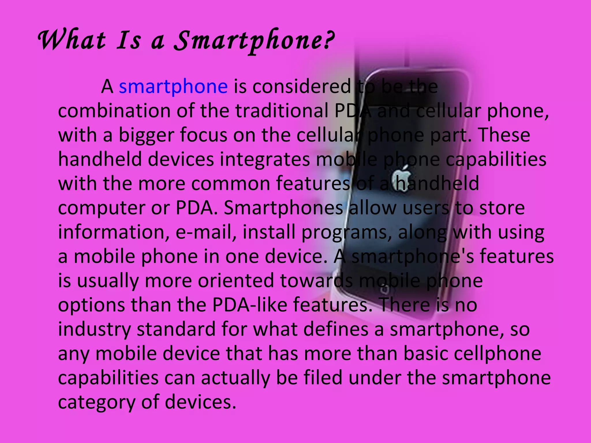The difference between a cell phone, smartphone | PPT | Smartphones ...