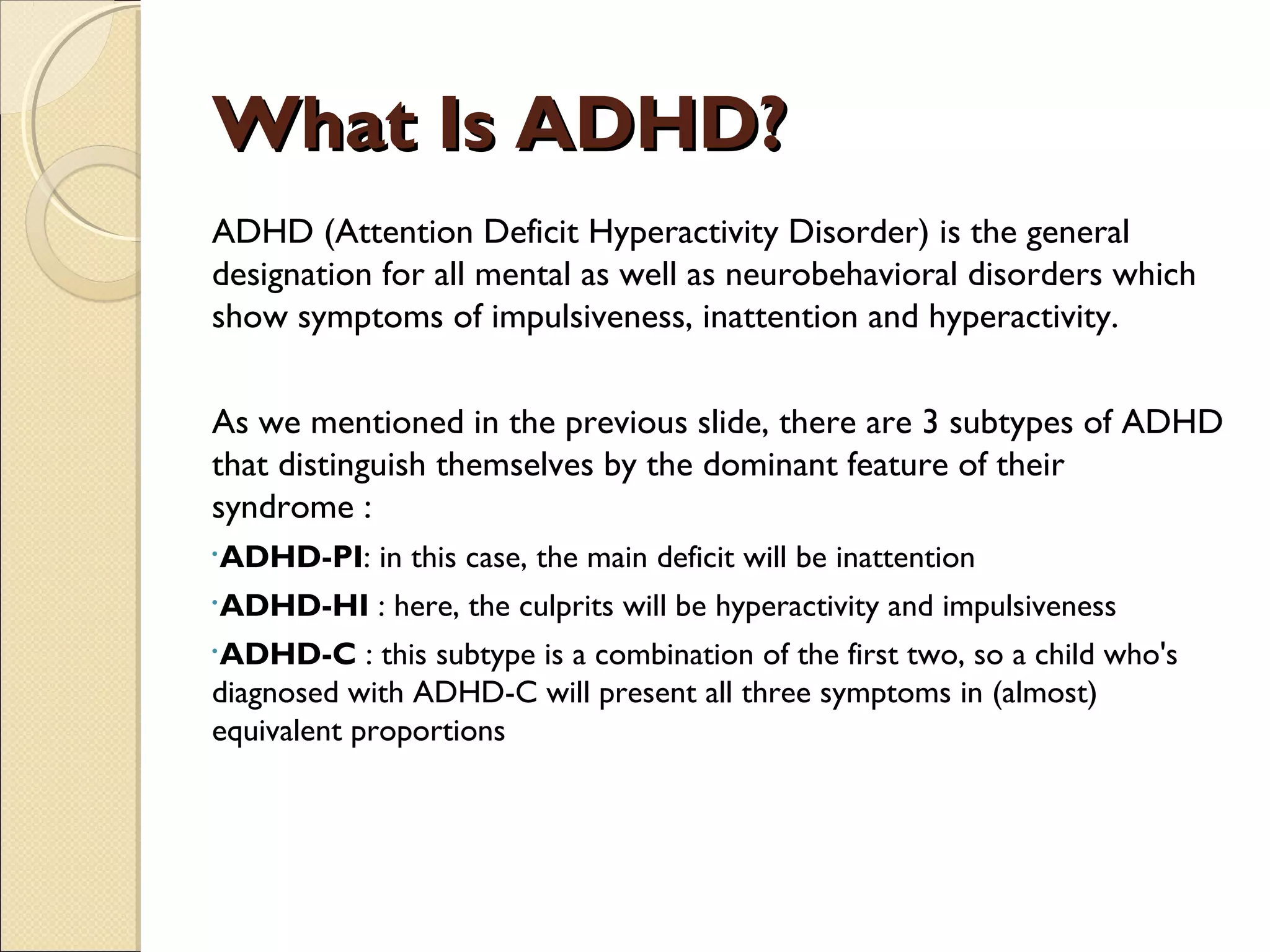 The Difference Between ADD & ADHD | PPT