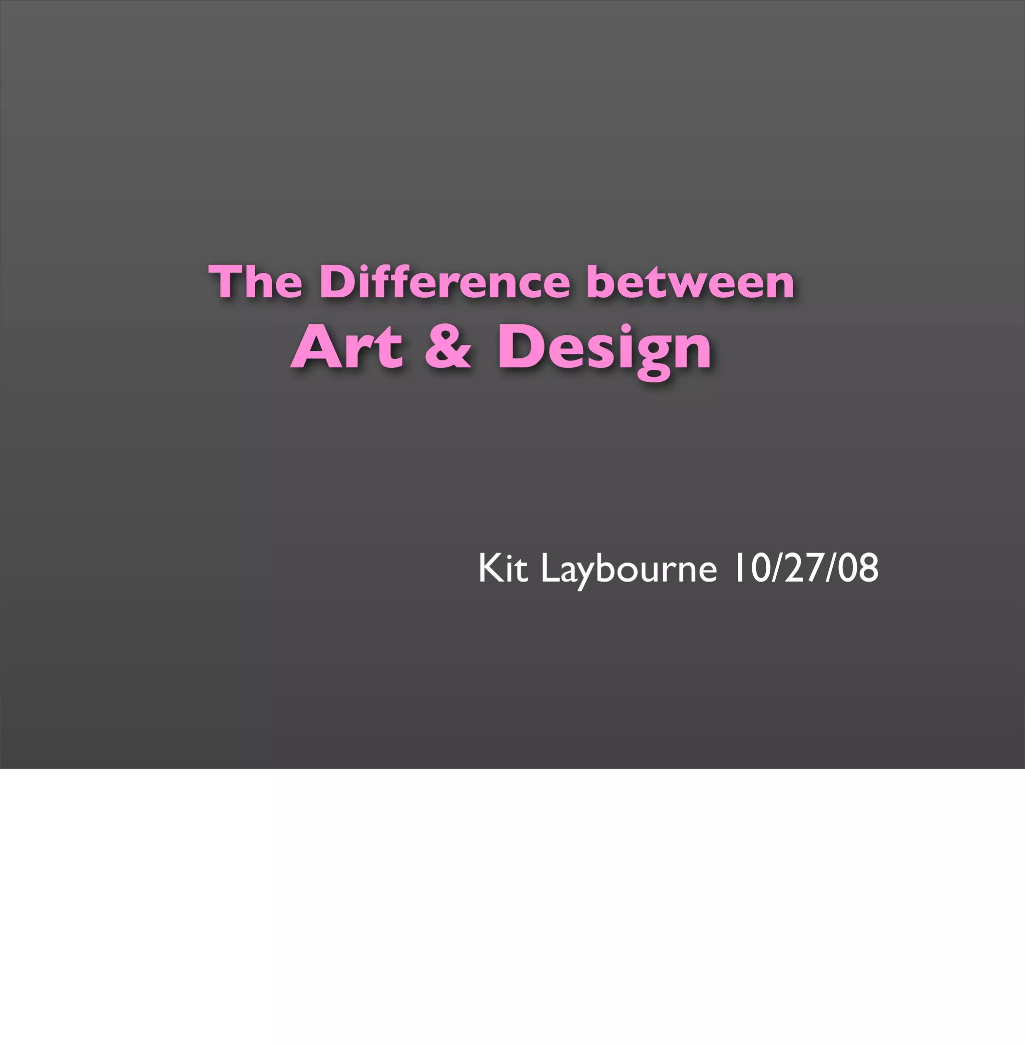 The difference between art & design | PDF