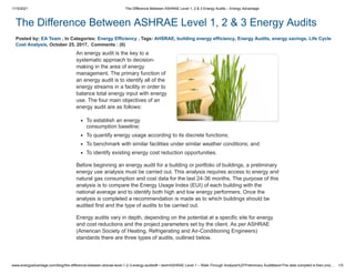 The Difference Between ASHRAE Level 1, 2 & 3 Energy Audits – Energy ...