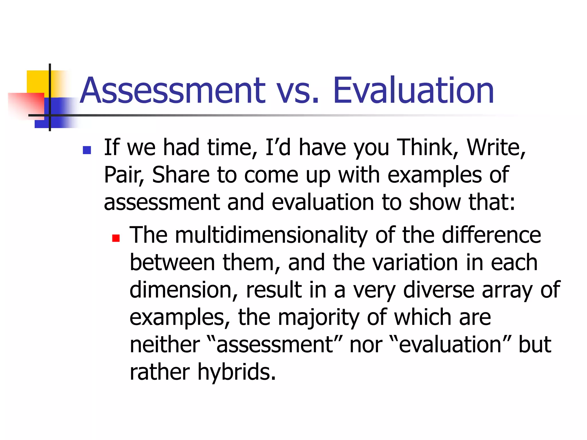 The Difference Between Assessment and Evaluation.ppt