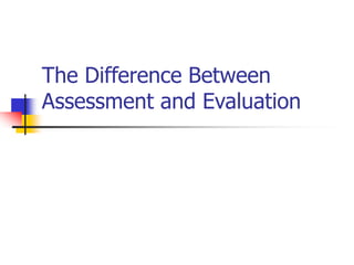 The Difference Between Assessment and Evaluation.ppt
